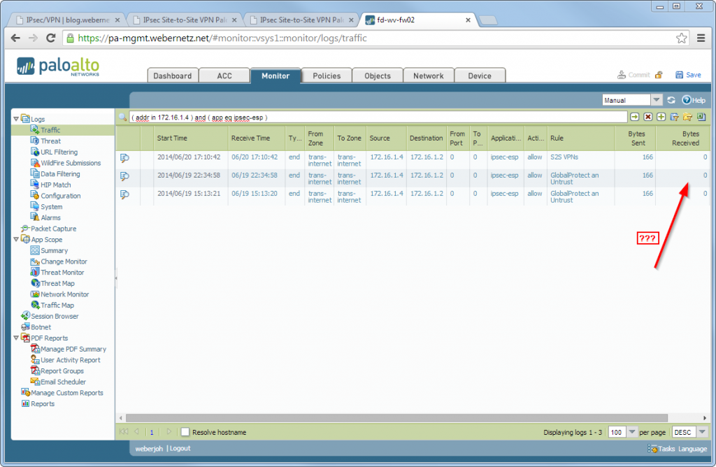 S2S PA-IOS – PA 13 Traffic ipsec | Weberblog.net S2S PA-IOS – PA 13 Traffic ipsec | Weberblog.net