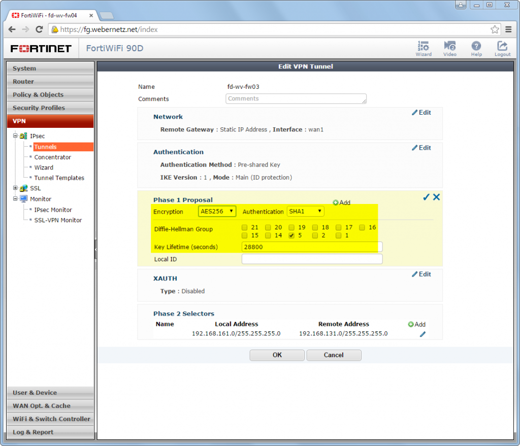 VPN FG-ASA – FG03 Phase 1 Proposal | Weberblog.net VPN FG-ASA – FG03 Phase 1 Proposal | Weberblog.net