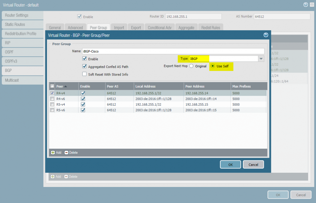 Basic MP-BGP Lab Palo 03 Peer Group iBGP-Cisco | Weberblog.net Basic MP-BGP Lab Palo 03 Peer Group iBGP-Cisco | Weberblog.net